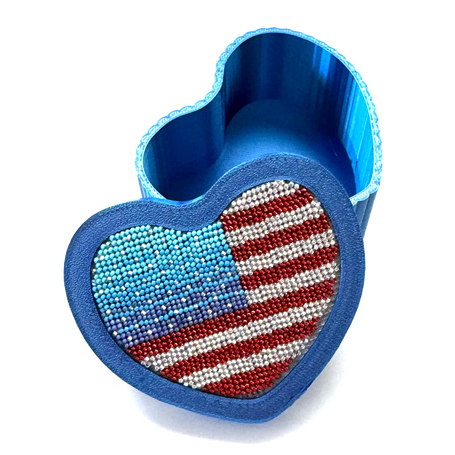 Heart Box with Needlepoint Flag in Beads full kit – Ann Benson Beading